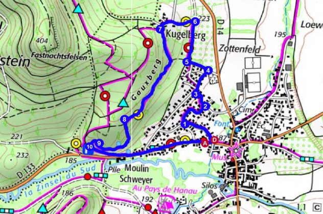 Une belle randonnée sur le site d'esclade à Dossenheim