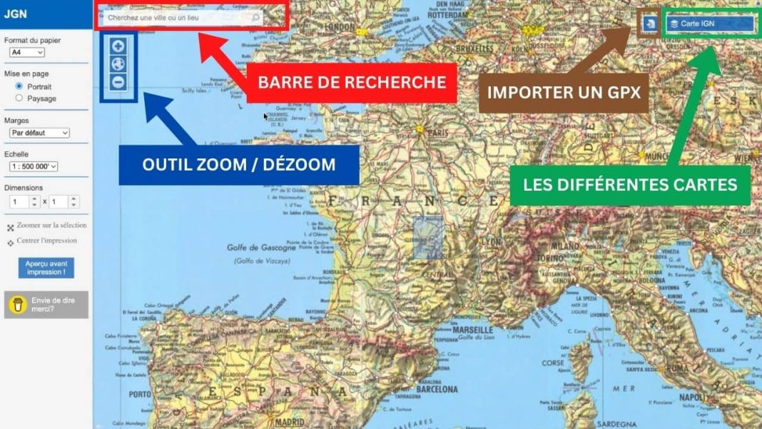 Imprimer gratuitement une carte IGN avec JGN Superhéros